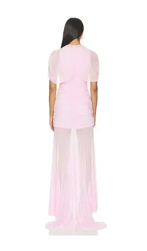 Amanda Uprichard Evianna Mesh Gown - Pink