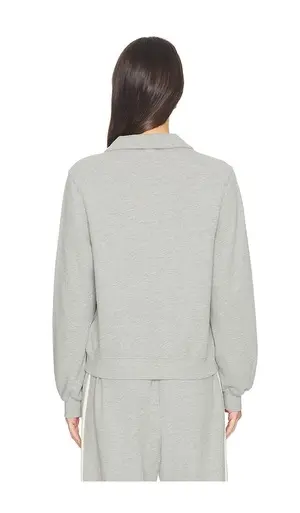 Donni. The Eco-terry Polo Sweatshirt - Light Grey