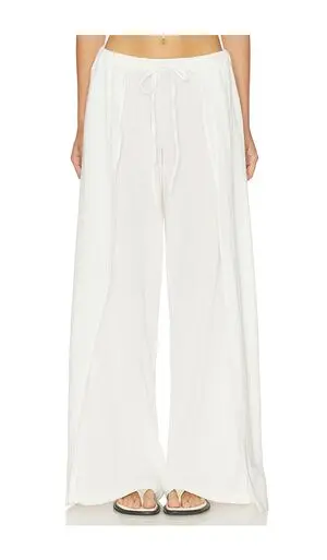 DL1961 Palazzo Low-rise Relaxed Cotton Gauze Pant