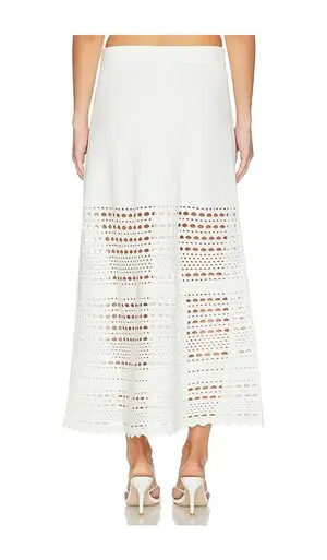 Simkhai Westly Open Stitch Knit Skirt - Ivory