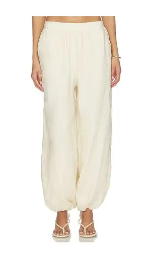 Simkhai Selah Linen Lace Balloon Pant - Beige