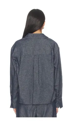 Vince Cropped Long Sleeve Shirt