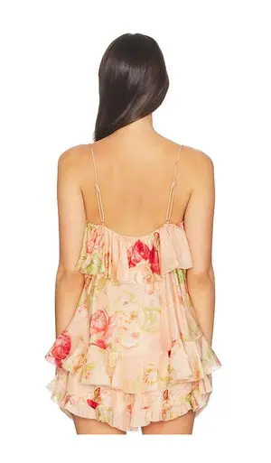 Zimmermann Roselight Frill Cami Top - Pink