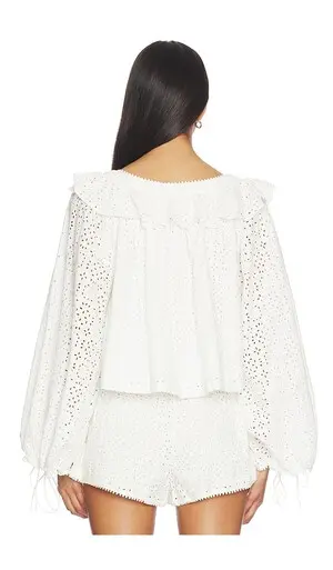 For Love & Lemons Willa Eyelet Top