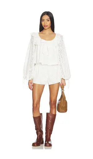 For Love & Lemons Willa Eyelet Top