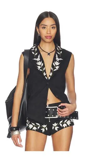 For Love & Lemons Weston Vest - Black