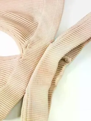 ANDREĀDAMO Ribbed Strappy Halterneck Bra