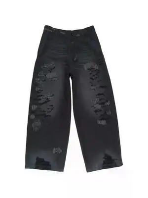 Acne Studios Mended Distressed Wide-leg Trousers