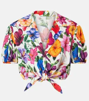 Dolce & Gabbana Floral Print Cropped Top