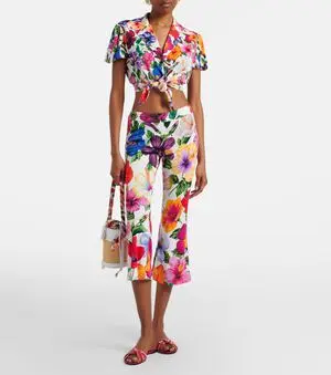 Dolce & Gabbana Floral Print Cropped Top
