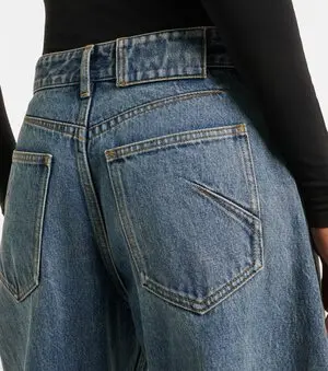 Alaïa Barrel-leg Jeans In Handsand Wash