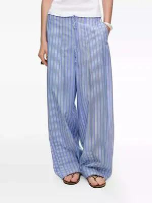 Bimba Y Lola Striped Cotton Drawstring Trousers