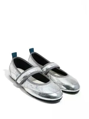 Bimba Y Lola Metallic Effect Ballet Flats - Silver