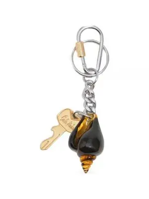 Bimba Y Lola Shell Charm Keyring - Brown