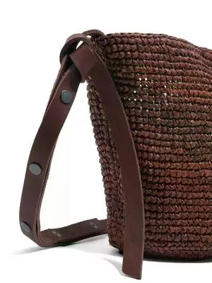 Bimba Y Lola Small Woven Shoulder Bag - Brown