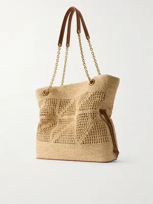 Saint Laurent Jamie Shopping Raffia Shoulder Bag