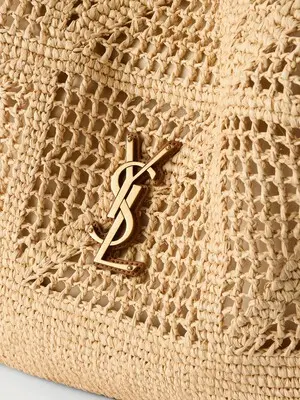Saint Laurent Jamie Shopping Raffia Shoulder Bag