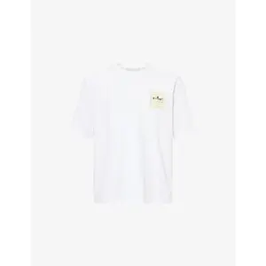 AMI Paris Post-it Je T'aime Cotton-jersey T-shirt - Blanc