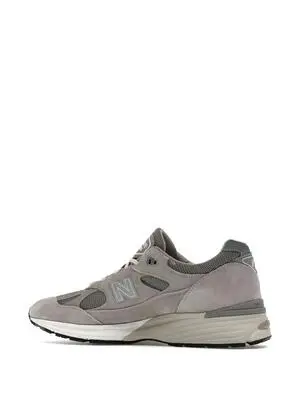 NEW BALANCE 991v2 Suede-panel Sneakers - Grey