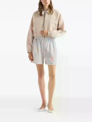 Prada Faille Blouson Jacket - Neutrals
