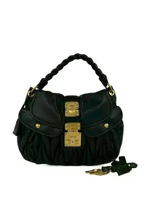 Miu Miu Matelassé Nappa Coffer Satchel - Black
