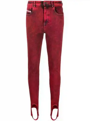 DIESEL® Cl-d-slandy-g Skinny Jeans With Stirrup Cuffs - Red