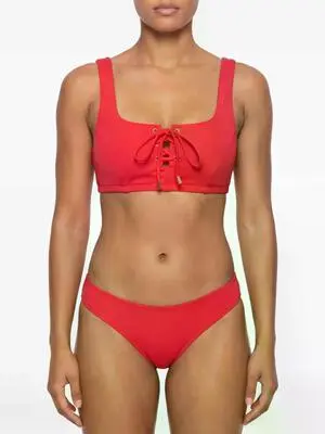 Moschino Square Neck Lace-up Bikini Top