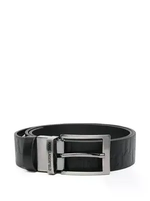 Karl Lagerfeld Logo-debossed Leather Belt