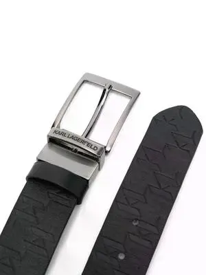 Karl Lagerfeld Logo-debossed Leather Belt