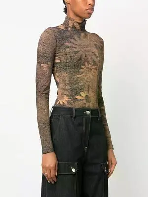 MAISON MARGIELA High Neck Long Sleeve Bodysuit