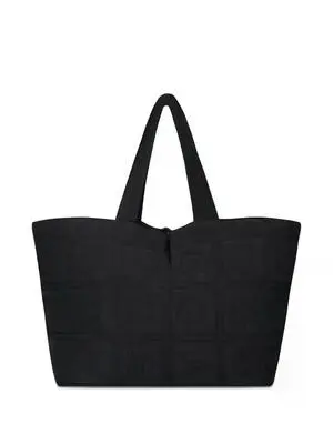 Nanushka Quilted Geometric Tote Bag - Black