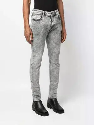 DIESEL® Marble Pattern Skinny Jeans - Grey