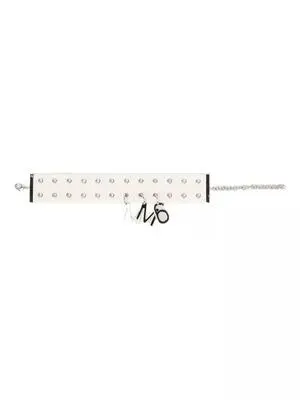 MAISON MARGIELA Logo Charm Necklace - White