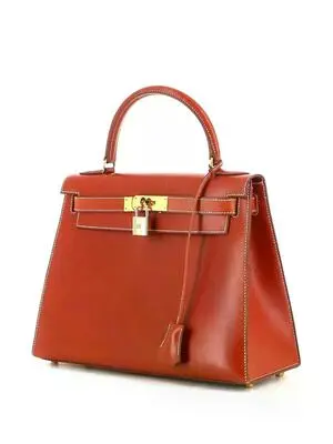 Hermès Kelly 28 Two-way Bag In Box Calf Leather - Red