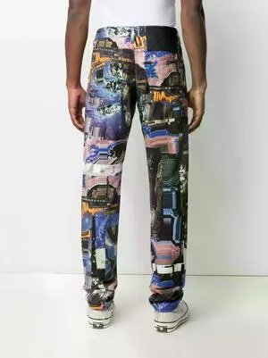 DIESEL® D-kras Graphic Print Jeans - Blue