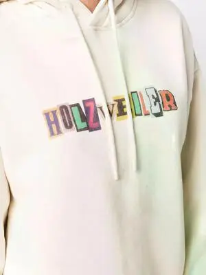 HOLZWEILER Logo Print Organic Cotton-modal Blend Hoodie