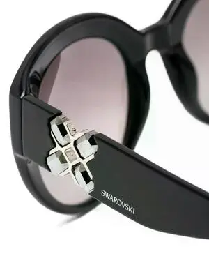 SWAROVSKI Crystal-embellished Round-frame Sunglasses