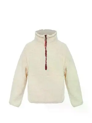 The Upside Harlow Fleece Quarter-zip Pullover - Neutrals