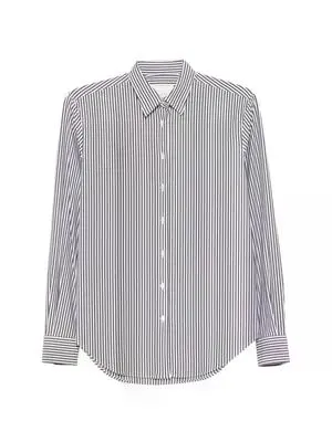 XACUS Marta Striped Long-sleeve Shirt - White