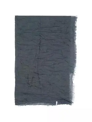 Botto Giuseppe Fringed Crinkled Scarf - Blue