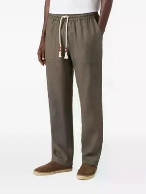 MC2 SAINT BARTH Drawstring Waist Linen Trousers