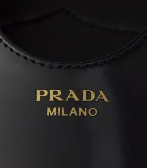 Prada Leather Logo Ballet Flats