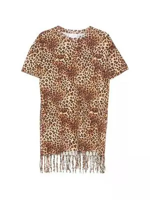 MC2 SAINT BARTH Leopard Print Mini Dress - Brown