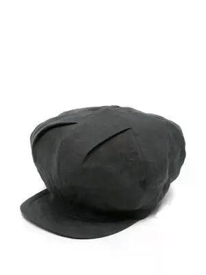 Yohji Yamamoto Pleated Crown Newsboy Hat - Grey
