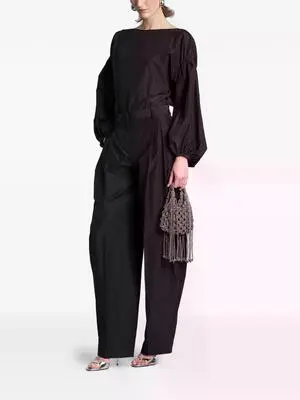 Andamane Clara Balloon-sleeve Bodysuit - Black