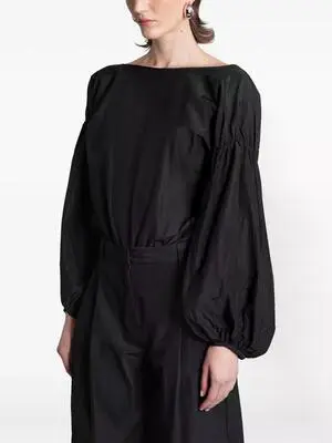 Andamane Clara Balloon-sleeve Bodysuit - Black