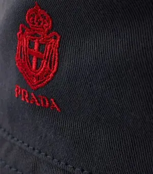 Prada Cotton Old Gabardine Bucket Hat - Blue