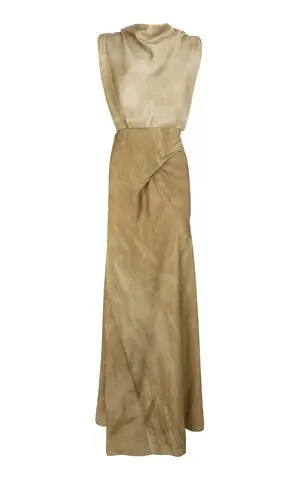 CORTANA Opale Draped Maxi Dress - Bronze