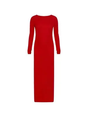 Marella Cut-out Long-sleeve Maxi Dress - Red