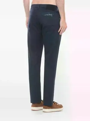 Jacob Cohen Logo-patch Straight-leg Trousers - Blue